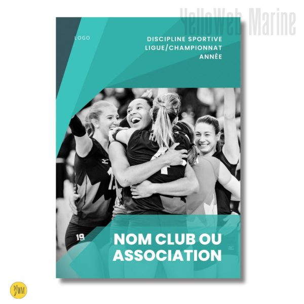 Pressbook sportif club ou association - modèle vertical - YelloWeb Marine
