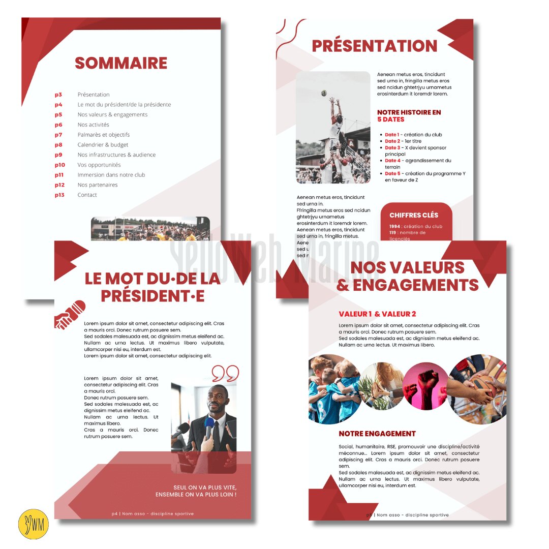 Dossier de sponsoring pour club ou association - YelloWeb Marine