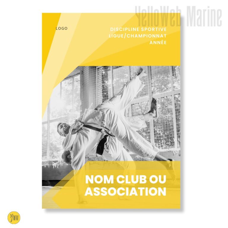Pressbook sportif club ou association - modèle vertical - YelloWeb Marine